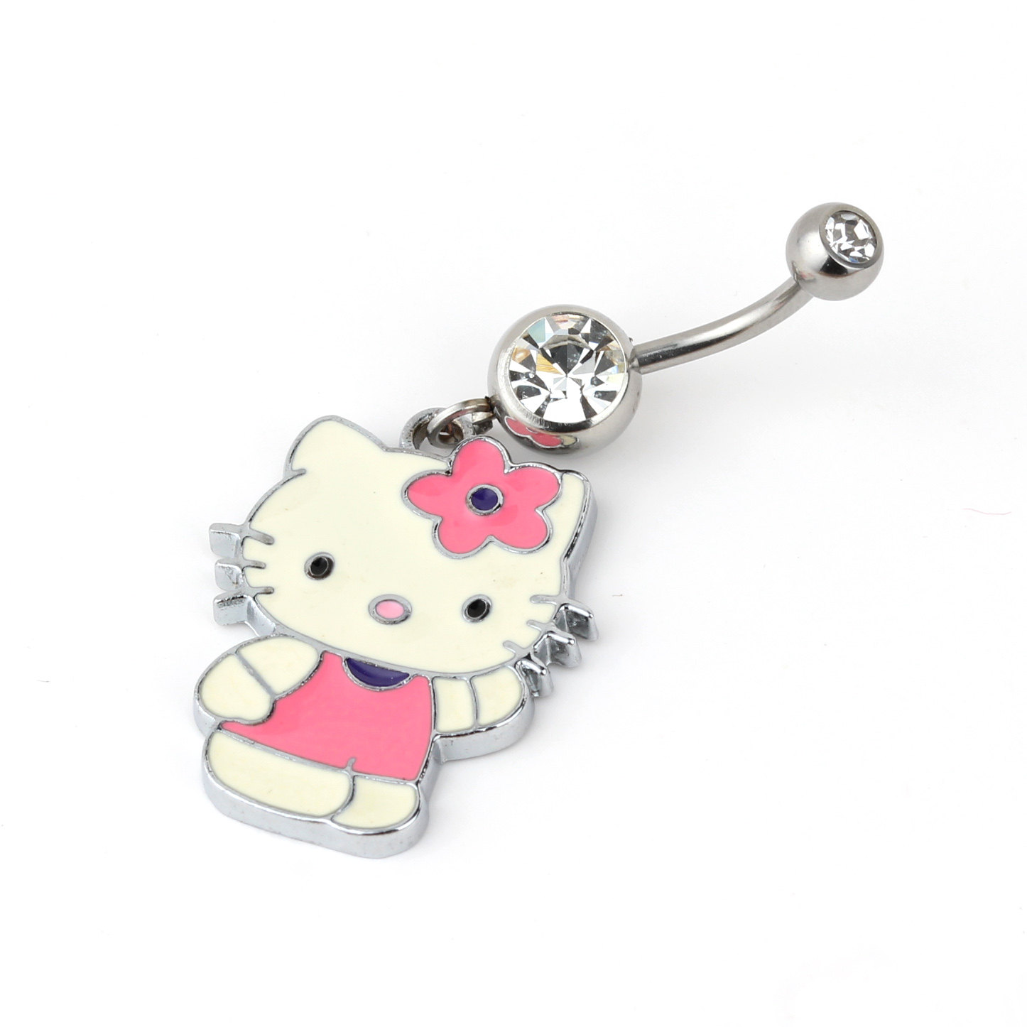 肚脐环/肚脐饰品/肚脐钉/脐钉/脐环 小猫吊坠脐环