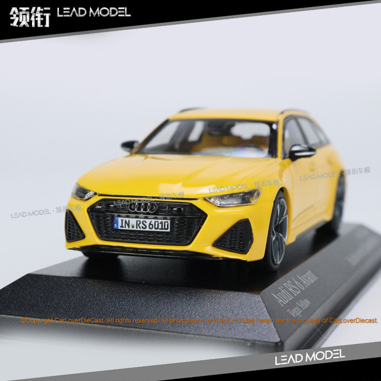 出货|奥迪 Audi RS6 Avant 黄色 迷你切 MINICHAMPS 1/43 车模型