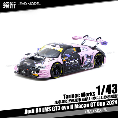 【领衔】预订|Audi R8 LMS GT3 evo 10 TARMAC 43澳门赛车模型TW