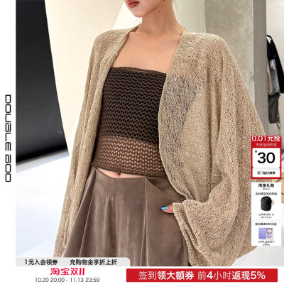 【现货】UNCHATGRIS 26AW 秋冬新款蕾丝微透宽松外搭 DOUBLEBOO