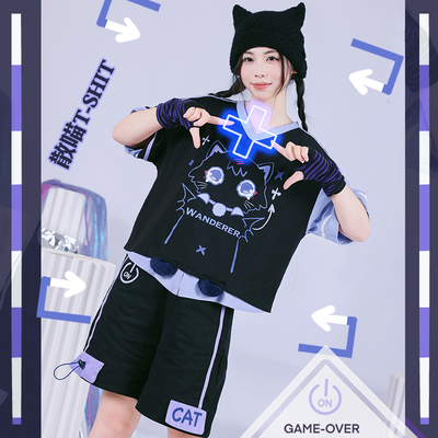 宅漫原神散兵t恤衣服猫猫流浪者动漫二次元游戏情侣日常周边cos