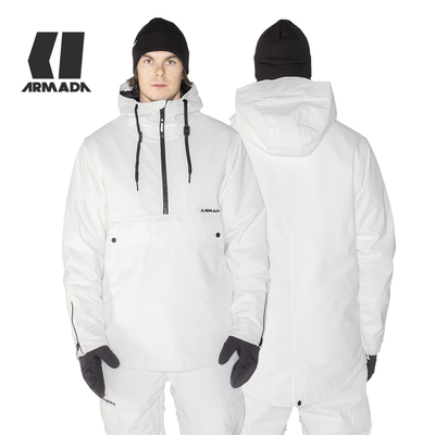 滑雪服男厚款单双板公园白色