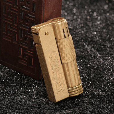 正品奥地利imco爱酷印第安人防风煤油打火机纯铜复古送礼男士老式