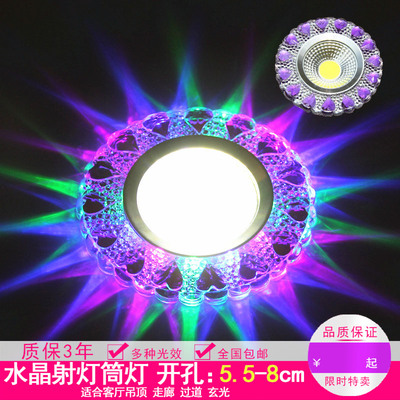 水晶led七彩射灯一体化背景墙