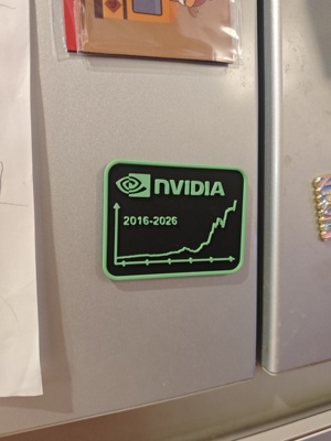 英伟达冰箱贴 NVIDIA十周年周边黄仁勋显卡创意礼物