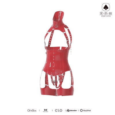 黑色桃定制乳胶衣GB002 束腰 腰封 乳胶衣cos连体衣胶衣定制