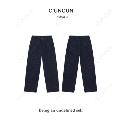村村CUNCUN复古磨毛牛仔裤