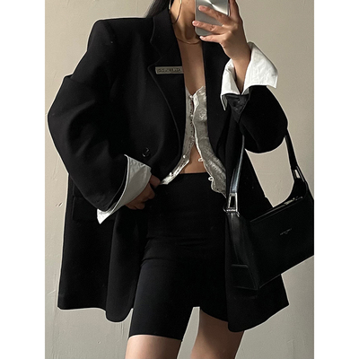 AcupStudio江右上 衬衫袖口袋西装外套女春季设计感宽松休闲西服