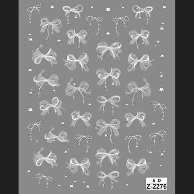 蕾丝网红白色半透立体花边蝴蝶结