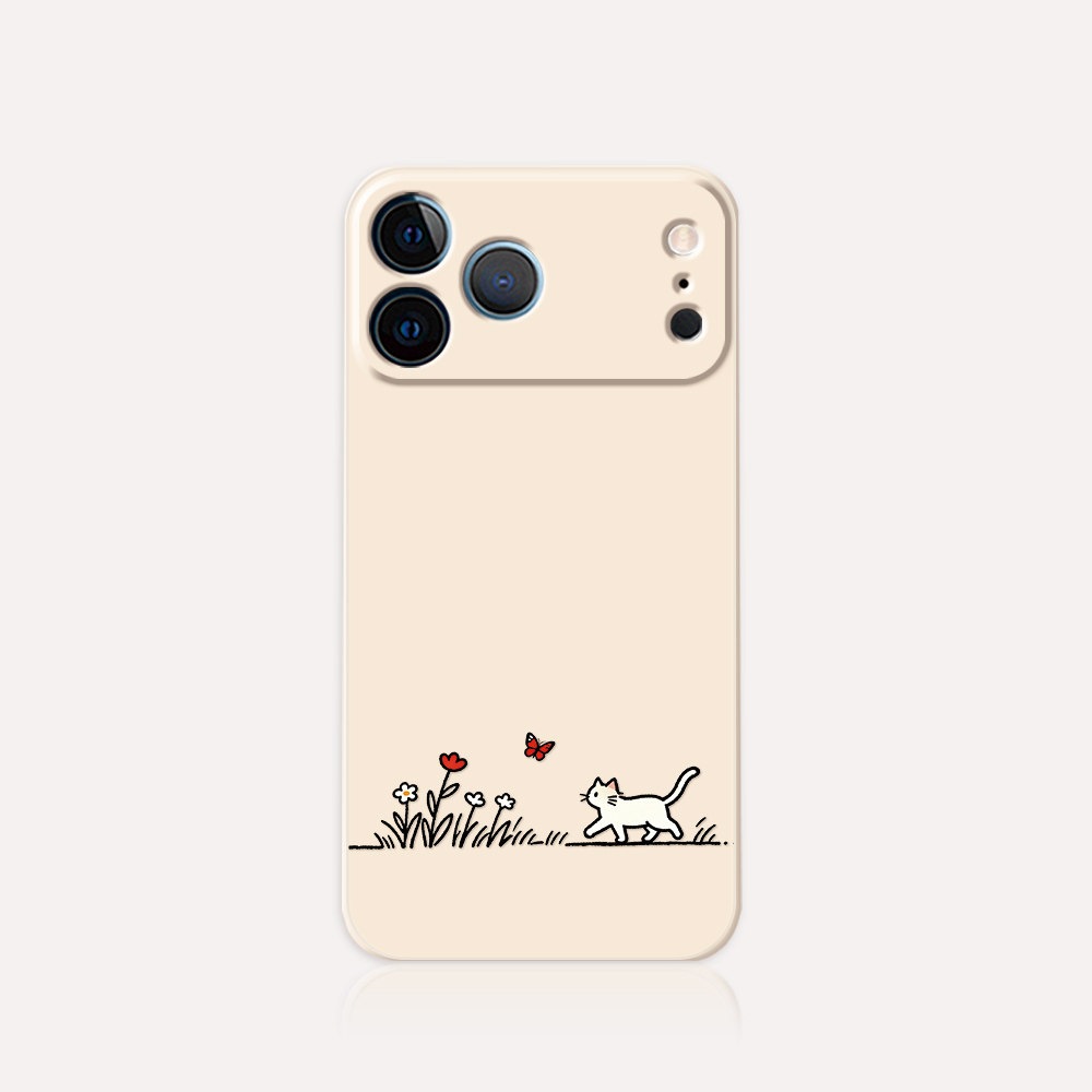 iPhone17air手机壳16软磨砂浮雕苹果15Promax/14Plus13/12/11小米华为Pura荣耀硅胶TPU猫蝴蝶OPPOvivo