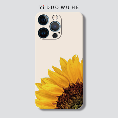 一朶午荷16iPhone15promax手机壳苹果14软7保护套8plus磨砂mini全包XR/13/12原创小众文字