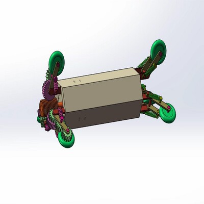 管道机器人设计Solidworks三维模型+CAD图纸5张