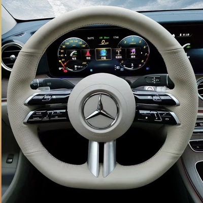 奔驰新C级C260L专用方向盘套C200E260E300S450E350el真皮手缝把套