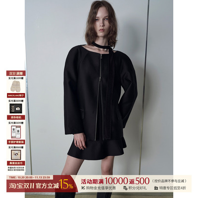 RODERICWONG丝羊毛造型半裙
