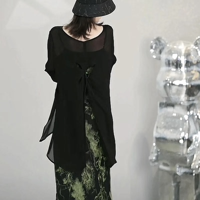 新中式国风防晒衣女士2026春夏新款圆领宽松复古气质法式上衣T恤
