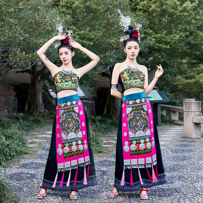 定制傣族舞蹈演出服花腰姑娘彩云之南孔雀舞艺考服装雨竹林服装