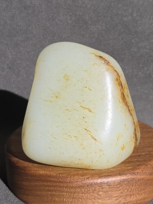 G011504新疆的猫107.3克超值超糯特细熟白羊脂玩籽和田玉