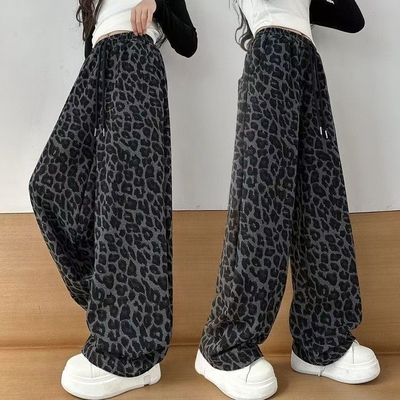 【12.8慧姐大码女装】2025新款防风豹纹裤子HSY789-