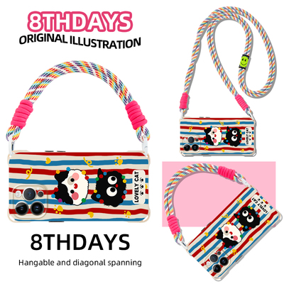 苹果16日韩挂绳斜挎新款17