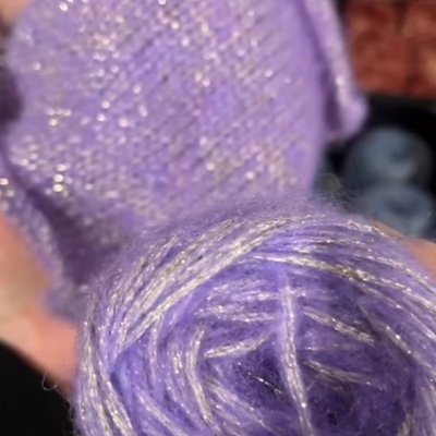 星空蓝眼泪金葱琉璃闪光马海毛软