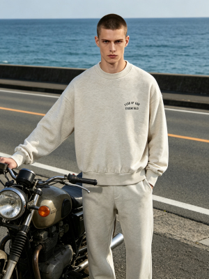 FOG FEAR OF GOD ESSENTIALS基础简约加绒毛圈圆领卫衣男女情侣