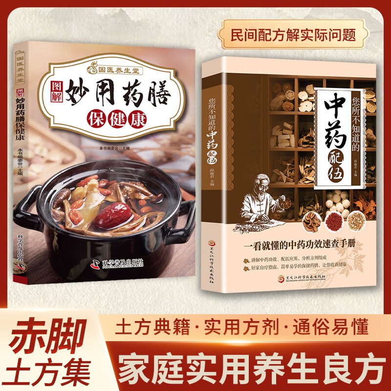 正版全2册 妙用药膳保健康+中药配伍应用 国医养生堂 一看就懂 讲解中药功效+方剂组成 居家自疗指南 家庭常备药膳养生书