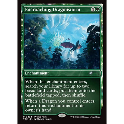 万智牌 侵地龙袭暴 Encroaching Dragonstorm TDM 英文特卡平/闪