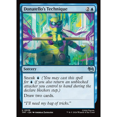 万智牌 多纳泰罗的绝招 Donatello's Technique TMT 英文平/闪卡
