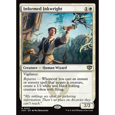 万智牌 灵通弄墨师 Informed Inkwright SOS 英文平/闪卡 金
