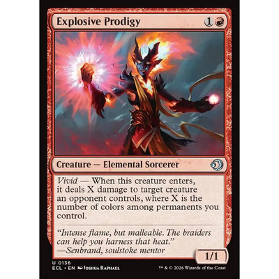 万智牌 ECL 爆焰逸才 Explosive Prodigy 英文平/闪卡 银