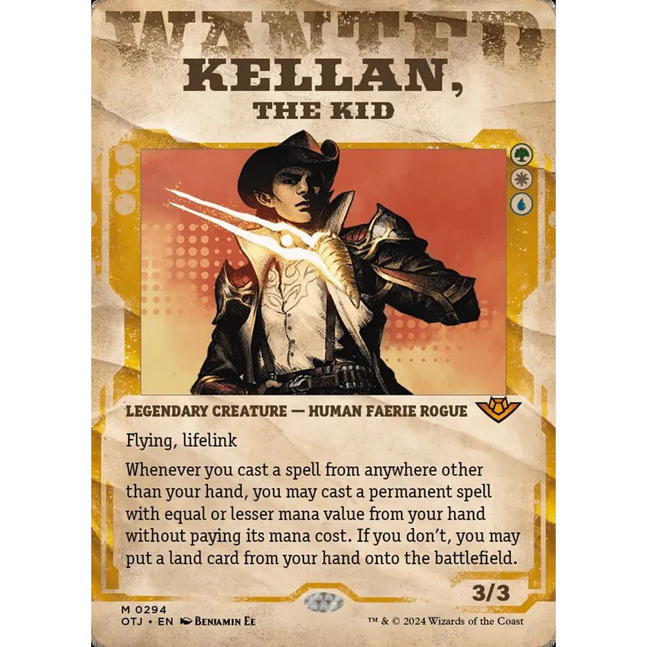 万智牌 OTJ 凯澜小子 Kellan, the Kid 中/英文异画平/闪卡 秘稀
