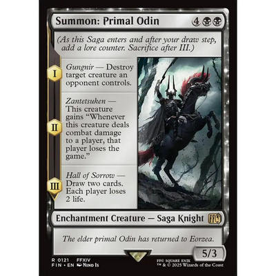 万智牌 召唤：蛮神奥丁 Summon: Primal Odin FIN 英文平/闪 金