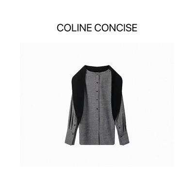 COLINE CONCISE 多造型围巾领衬衣前后两穿时髦松弛感25FW