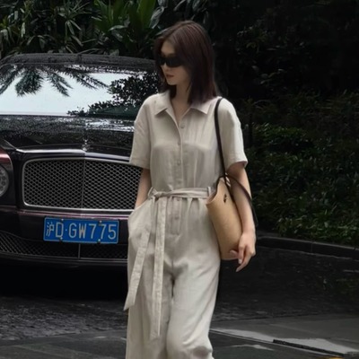 COLINE CONCISE 25SS 小众设计连体裤直筒裤X66119