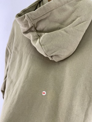 瑕疵S码 teddy fresh女款卡其色短款帽衫卫衣