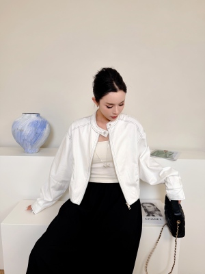 韩版设计感明线立领牛仔短外套女春季新款百搭显瘦休闲夹克 97013