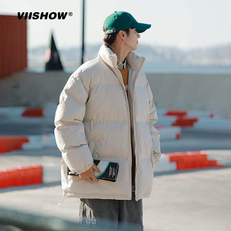 VIISHOW棉衣男冬季新款短款宽松立领加厚棉服休闲oversize外套潮