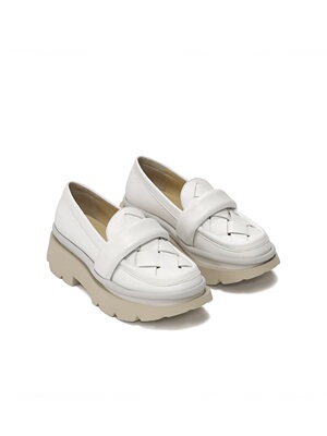 4CCCCEES 白色厚底乐福百搭女鞋