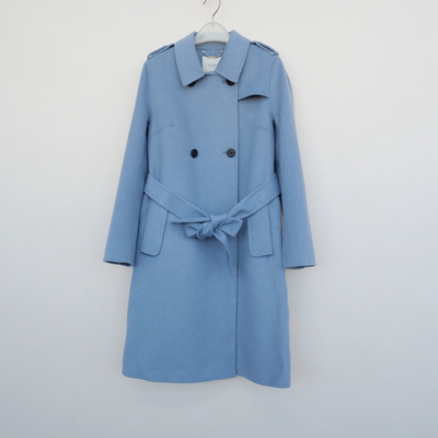 专柜正品超值厚暖到膝双面呢大衣