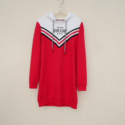 正品超值春秋纯棉宽松连帽卫衣裙