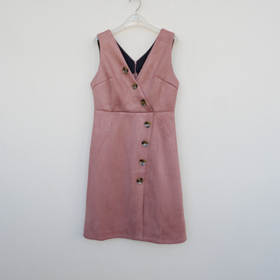 正品超值秋冬厚柔仿麂皮绒连衣裙