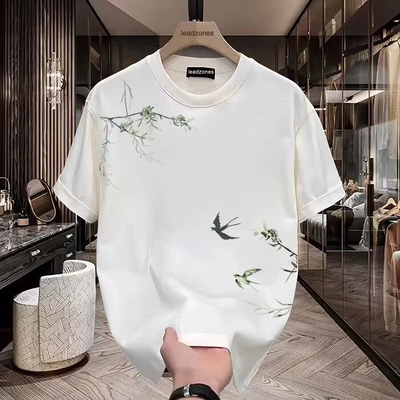 品牌外贸~剪标奥特莱斯专柜国潮时尚纯棉短袖T恤男女同款百搭上衣