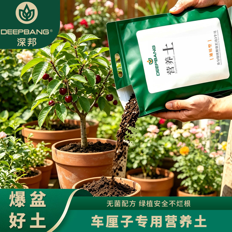 深邦车厘子专用营养土樱桃树营养土种植土盆栽土园艺土树苗泥炭土