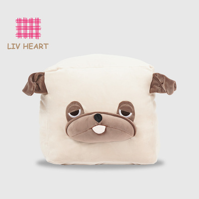 LIVHEART巴哥犬暖手抱枕