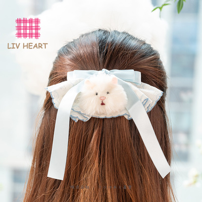 LIVHEART日系软萌仓鼠蝴蝶结发夹