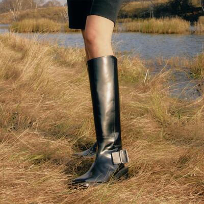 CHIIN官方原创设计师方头及膝鞋