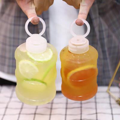 网红料藏mini迷你ENGl水奶茶500m一次性塑料桶果汁饮奶茶杯子