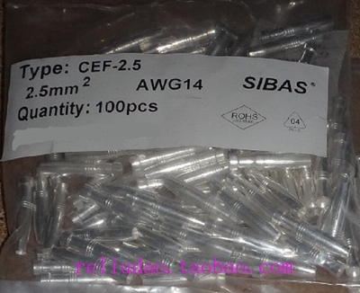 TE泰科冷压针CEF-2.5母针16A镀银2.5MM² 西霸士连接器CESF-2.5