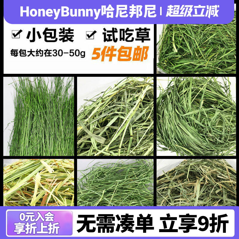 试吃干草兔兔龙猫荷兰猪草提摩西北提南提加提澳麦苜蓿草菊苣试吃