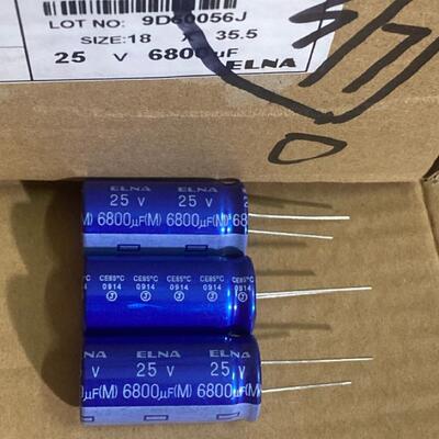 6800UF25V 伊娜ELNA发烧蓝袍电解电容RE3系列18*35